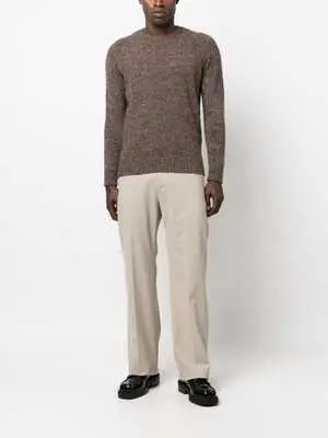DRUMOHR Speckled Knit Crew-neck Jumper - Brown