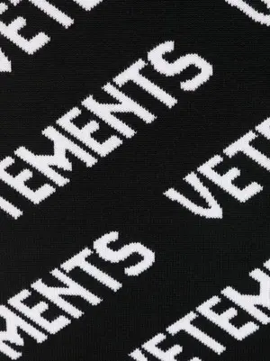 Vetements Logo-intarsia Merino Scarf
