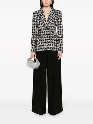 Faith Connexion Bouclé Houndstooth-pattern Blazer