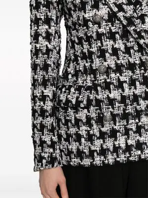 Faith Connexion Bouclé Houndstooth-pattern Blazer