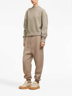 AMI Paris Crew-neck Fleece Sweatshirt - Neutrals