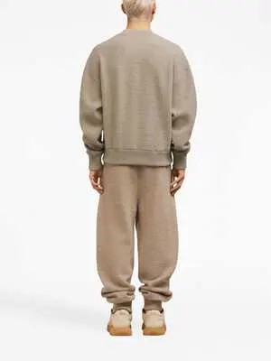 AMI Paris Crew-neck Fleece Sweatshirt - Neutrals