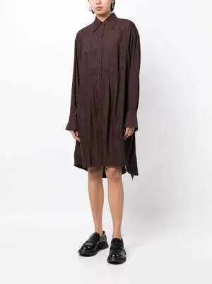 ZIGGY CHEN Layered Draped Shirtdress