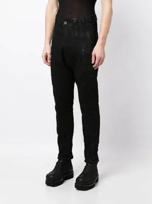 Boris Bidjan Saberi Faded Slim-cut Jeans - Black
