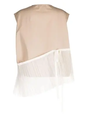 SHANSHAN RUAN Panelled Asymmetric Tank Top