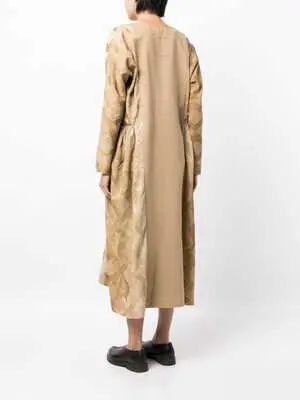 UMA WANG Panelled Long-sleeve Midi Dress