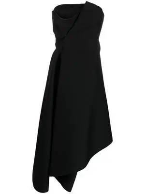 STEFANO MORTARI Strapless Asymmetric Layered Dress