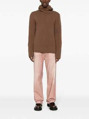 LANVIN Ribbed-knit Hooded Jumper