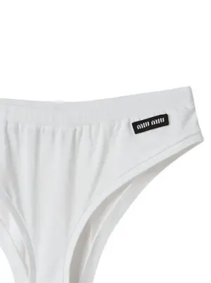 Miu Miu Logo-patch Cotton Briefs