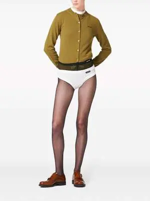 Miu Miu Logo-patch Cotton Briefs