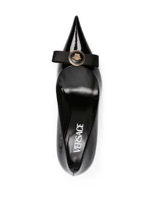 Versace 85mm Ribbon Pumps - Black