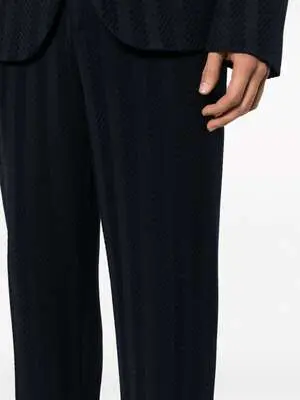 Missoni Chevron-knit Trousers - Blue