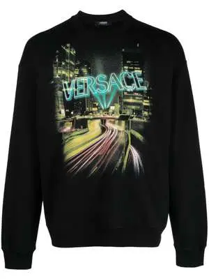Versace Cotton Sweatshirt With Graphic Print