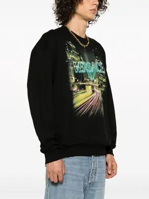 Versace Cotton Sweatshirt With Graphic Print