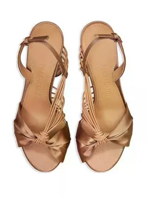 FERRAGAMO 125mm Mirrored Platform Sandals