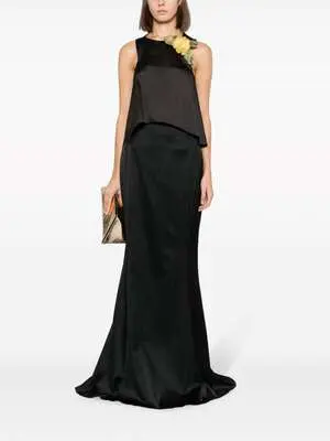 GEMY MAALOUF Floral-appliqué Blouse