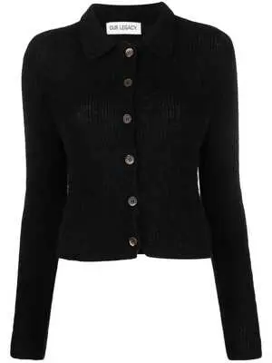 Our Legacy Mazzy Ribbed-knit Cardigan - Black