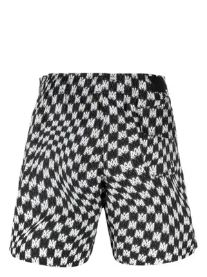 Amiri Wavy Ma-logo Drawstring-waisted Swim Shorts