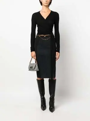 Elisabetta Franchi Logo-plaque High-waisted Skirt