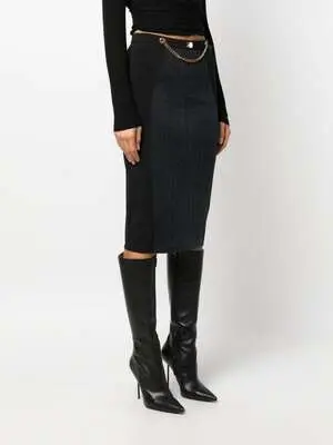 Elisabetta Franchi Logo-plaque High-waisted Skirt