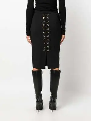 Elisabetta Franchi Logo-plaque High-waisted Skirt