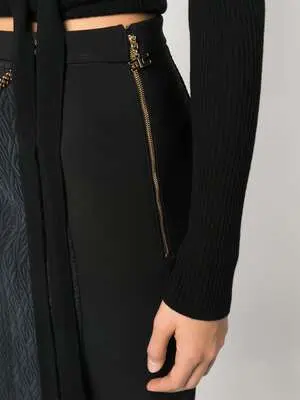 Elisabetta Franchi Logo-plaque High-waisted Skirt