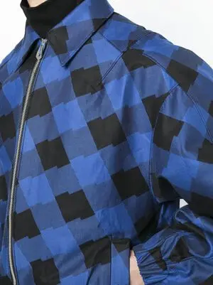 ADER ERROR Logo-patch Checked Bomber Jacket
