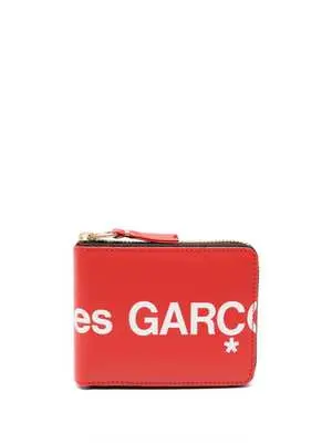 Comme Des Garçons Logo-print Leather Wallet - Red