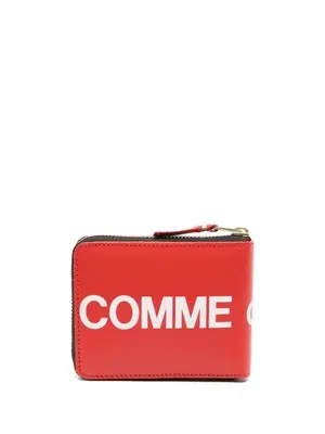 Comme Des Garçons Logo-print Leather Wallet - Red