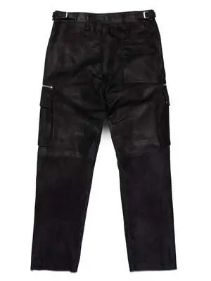 PURPLE BRAND Zipped Cargo Trousers - Black