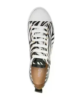 Roberto Cavalli Zebra-print Leather Sneakers
