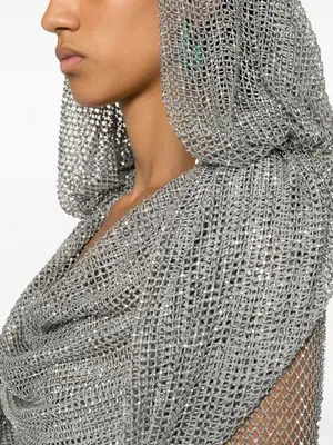 Giuseppe Di Morabito Crystal-embellished Mesh Minidress - Silver