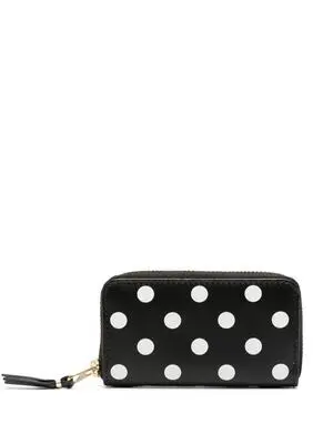 Comme Des Garçons Polka Dot-print Leather Wallet