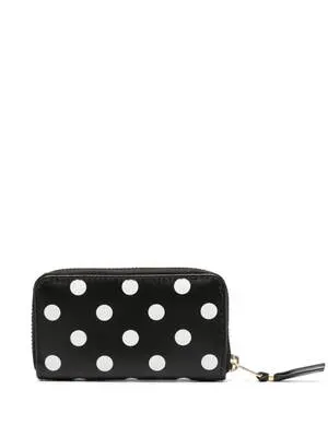 Comme Des Garçons Polka Dot-print Leather Wallet