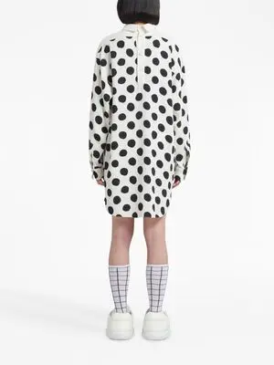 Marni Polka Dot Shirt Dress - White