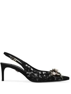 Dolce & Gabbana 60mm Lace Slingback Pumps