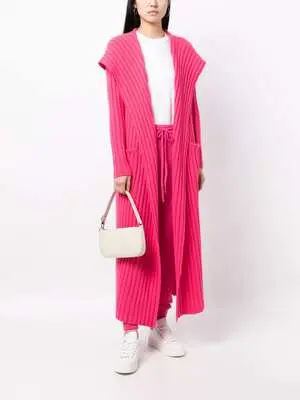 TEDDY CASHMERE Amalfi Rib-knit Cashmere Cardigan - Pink
