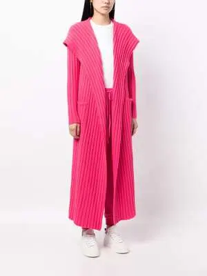 TEDDY CASHMERE Amalfi Rib-knit Cashmere Cardigan - Pink