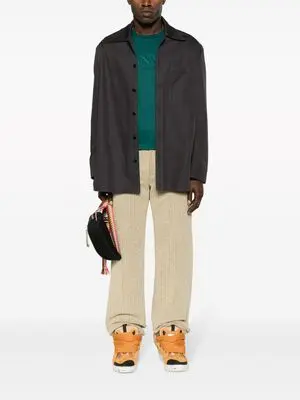 LANVIN Logo-embroidered Cotton Shirt