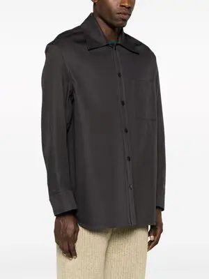 LANVIN Logo-embroidered Cotton Shirt
