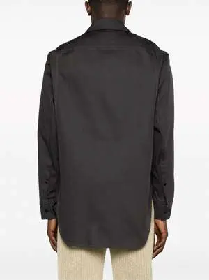 LANVIN Logo-embroidered Cotton Shirt