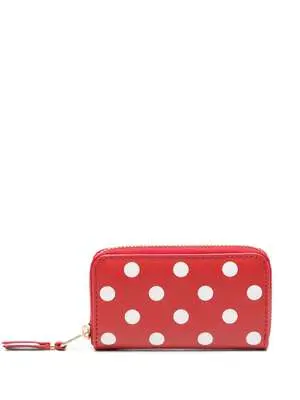 Comme Des Garçons Polka Dot-print Leather Wallet