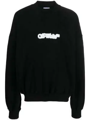 Off-White Logo-print Cotton Sweatshirt - Black