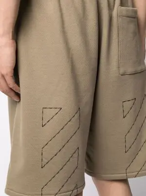 Off-White Diag Cotton Track Shorts