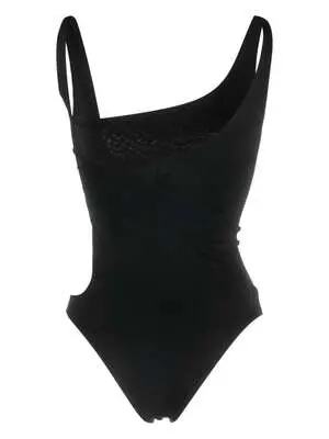Off-White Cut-out High-cut Swimsuit