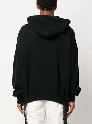 Off-White Logo-print Cotton Hoodie - Black