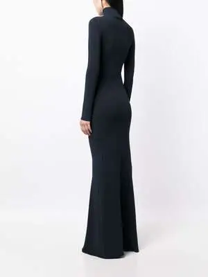 Off-White Long-sleeve Maxi Dress - Blue
