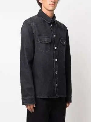Off-White Embroidered-logo Denim Shirt