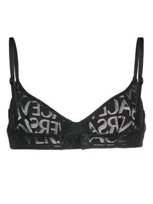 Versace Allover Mesh Underwire Bra