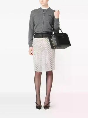MIU MIU Miu Miu Cashmere Crewneck Sweater With Logo Detail